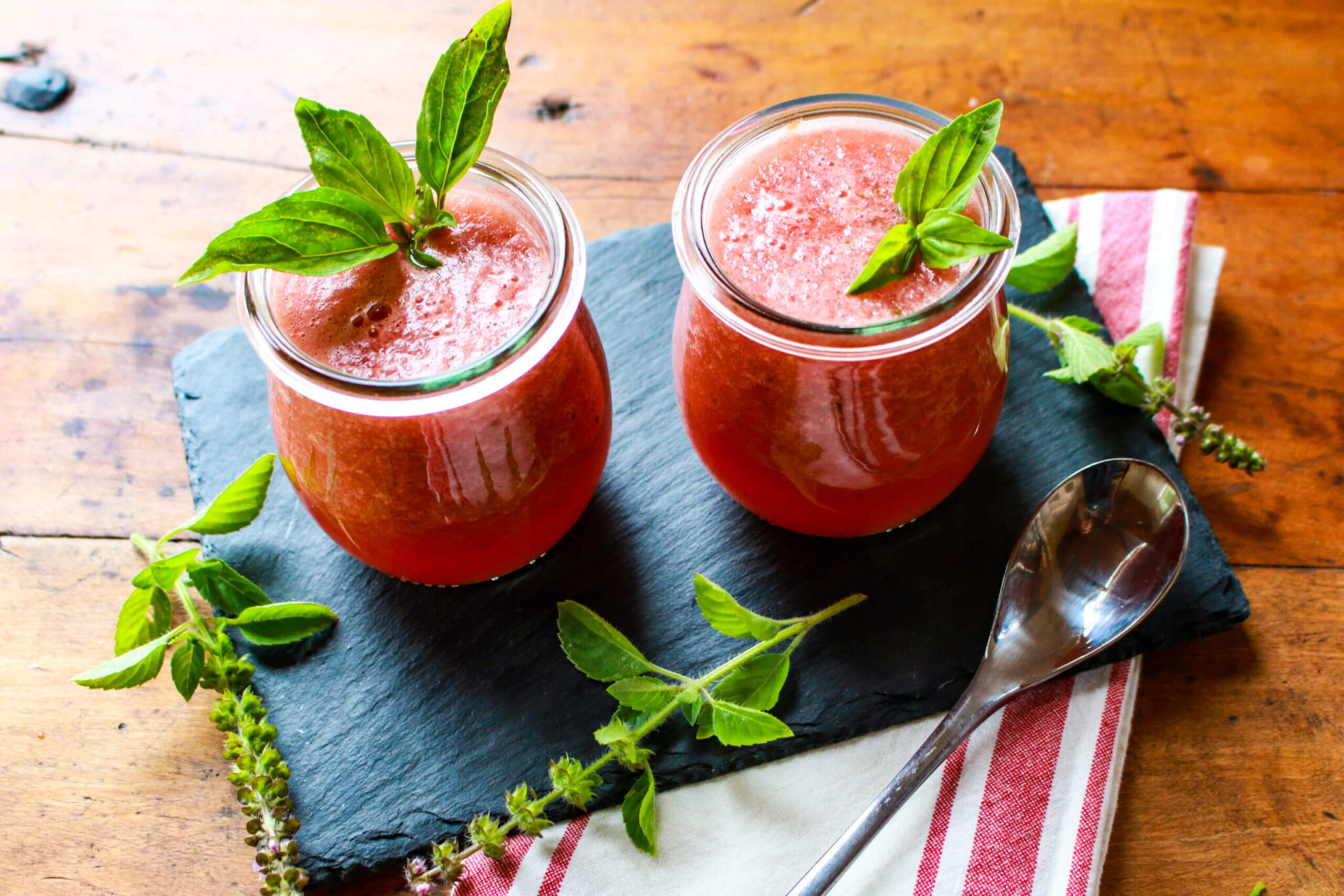 Watermelon Basil Slushie - Sharon Palmer, The Plant Powered Dietitian