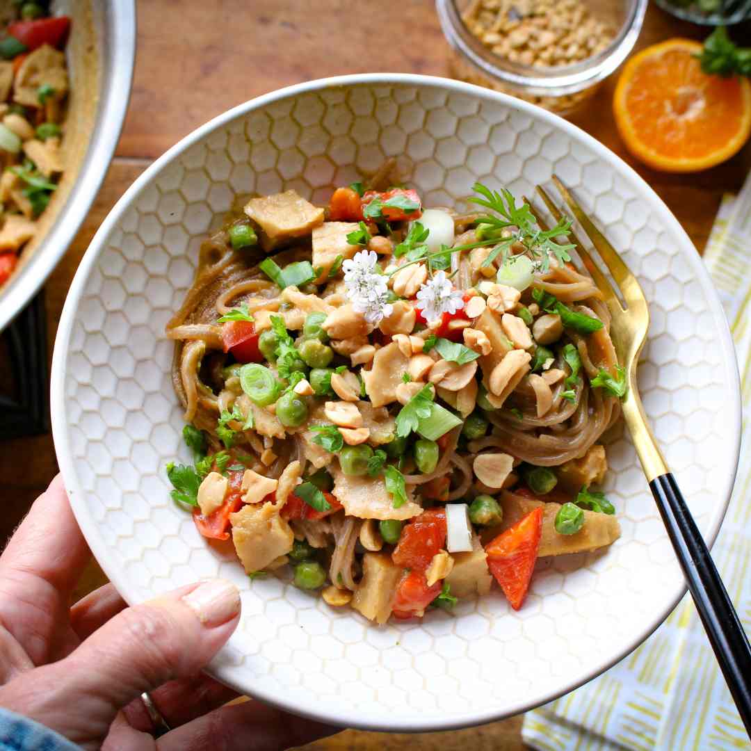 Easy Soba Noodles with Peanuts and Seitan - Sharon Palmer, The Plant ...