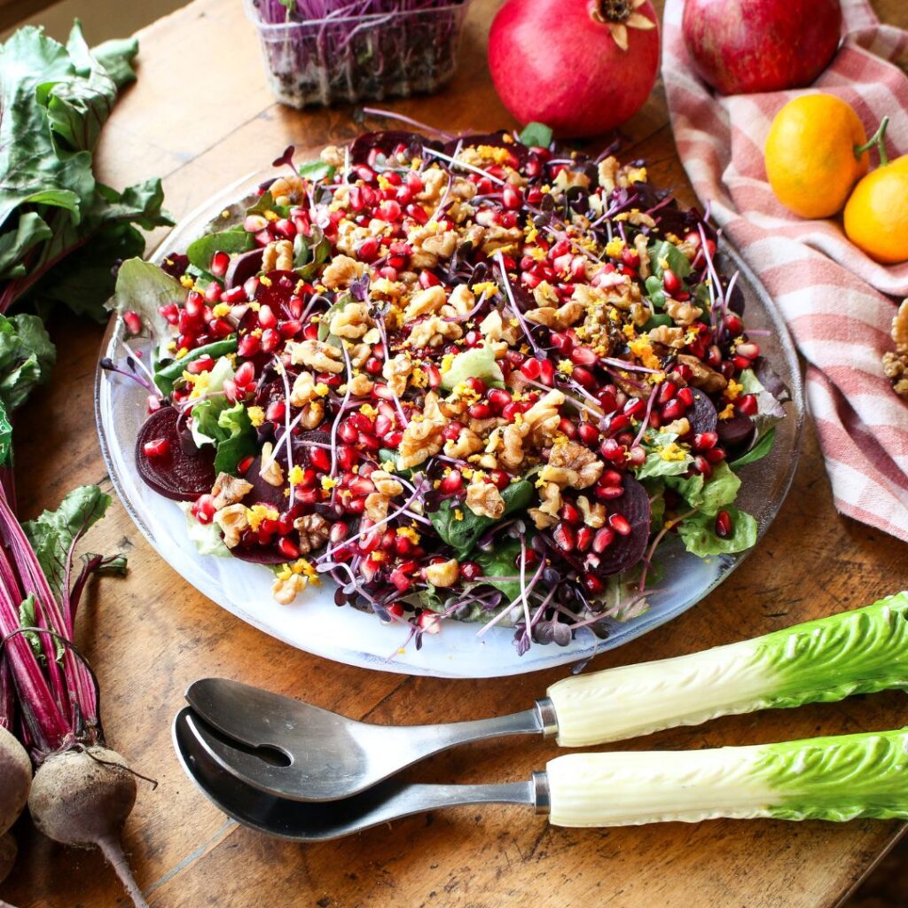 Winter Salad with Beets and Pomegranates - Sharon Palmer, The Plant ...
