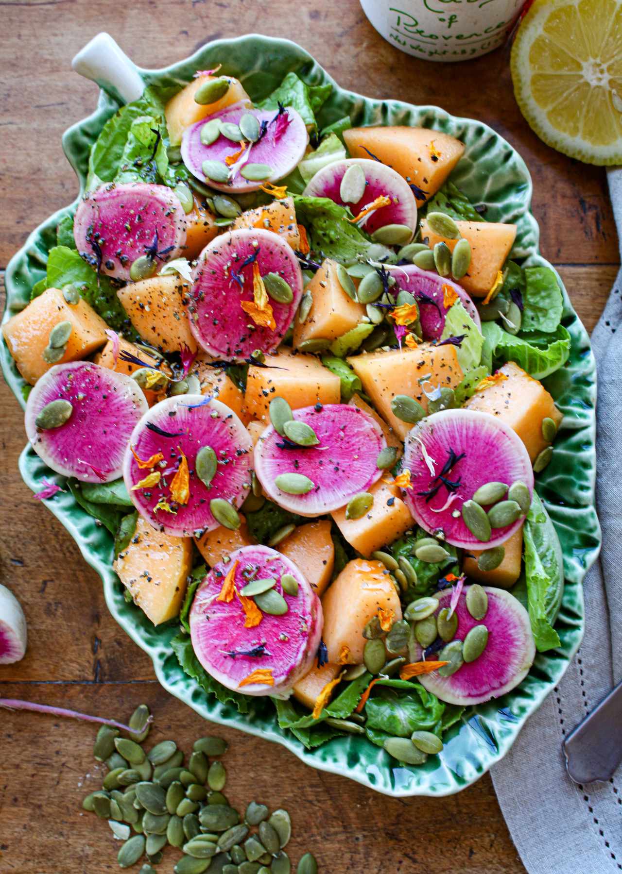 Radish Salad with Cantaloupe and Pumpkin Seeds - Sharon Palmer, The ...