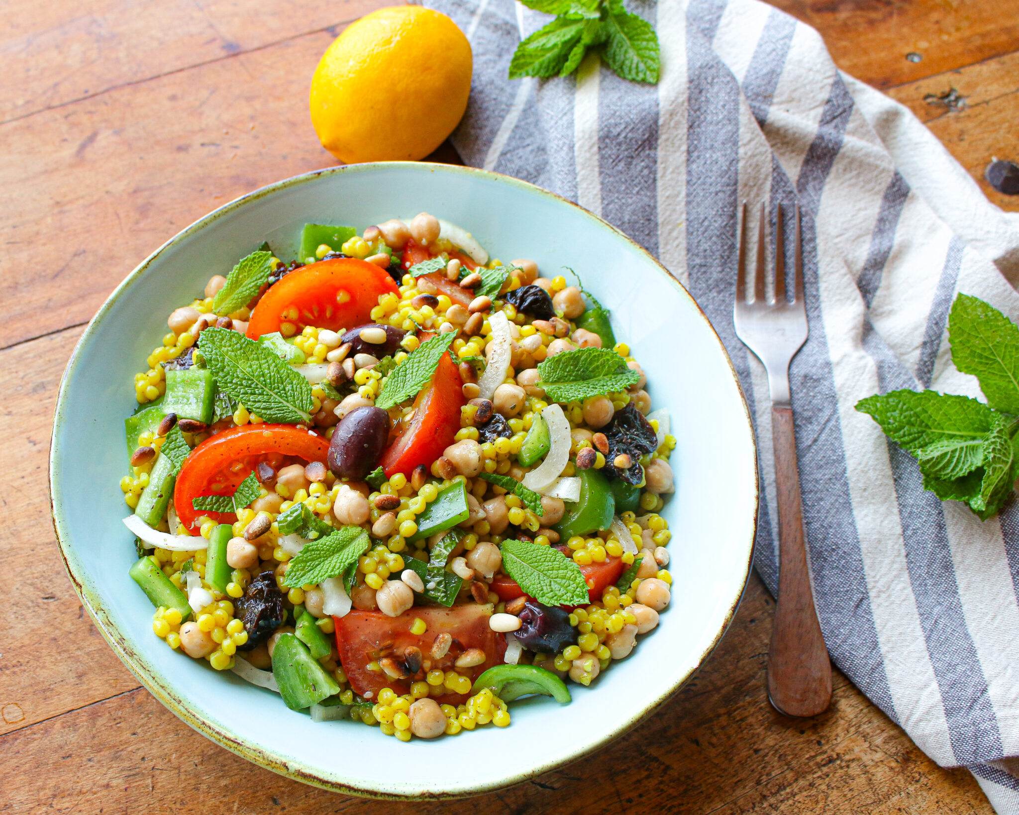 Vegetable Couscous Salad with Za’atar - Sharon Palmer, The Plant ...